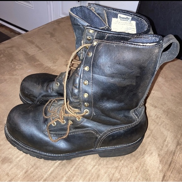 Hoffman | Shoes | Rare Hoffmans Sympatex Steel Toe Tall Logger Boots 5 ...